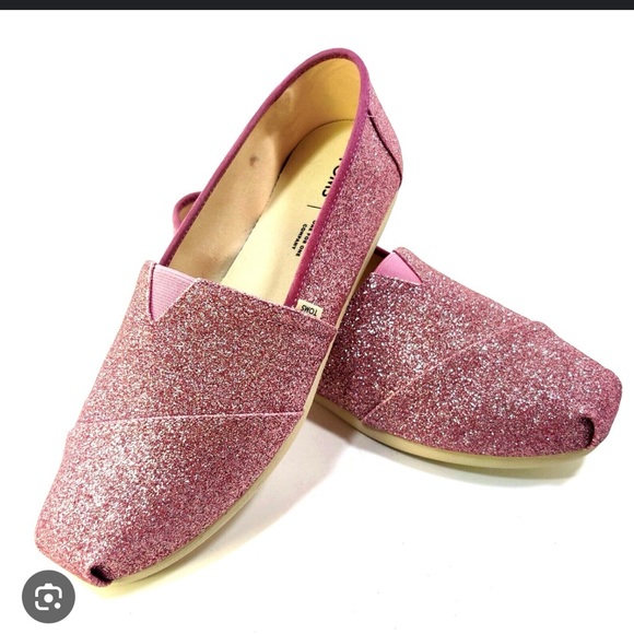 Toms | Shoes | Rose Glow Glitter Toms | Poshmark